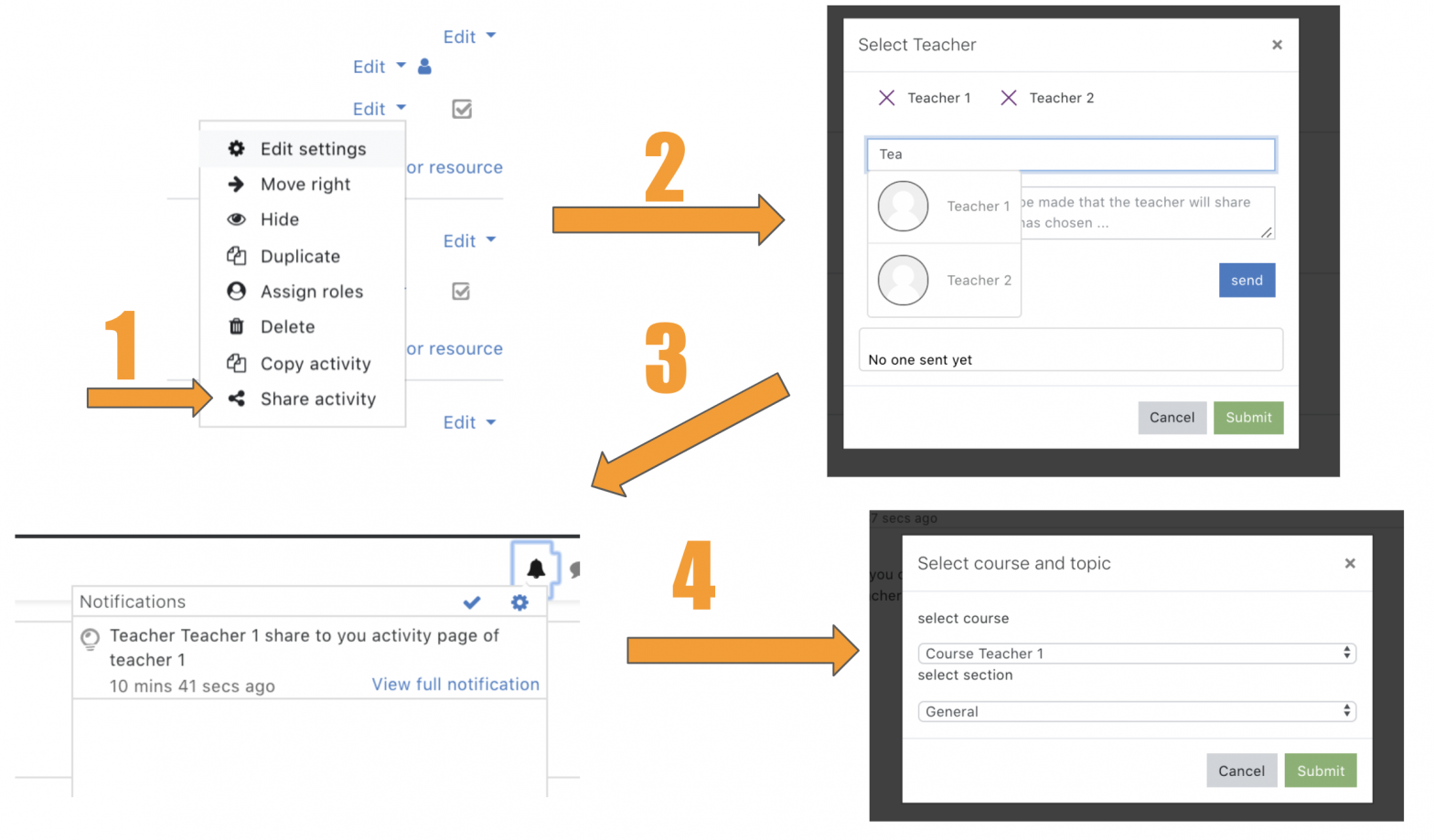 Moodle – Local Plugin Share With – Devlion